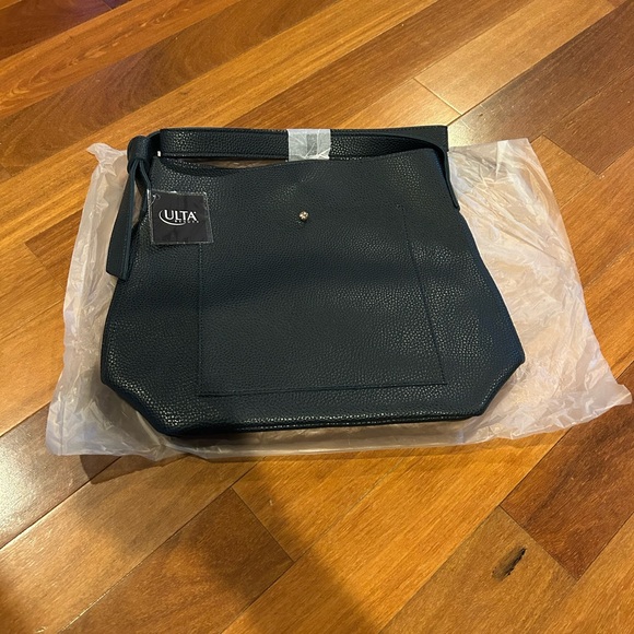 Ulta Beauty | Bags | Ulta Beauty Dark Navy Blue Tote Bag Faux Leather ...